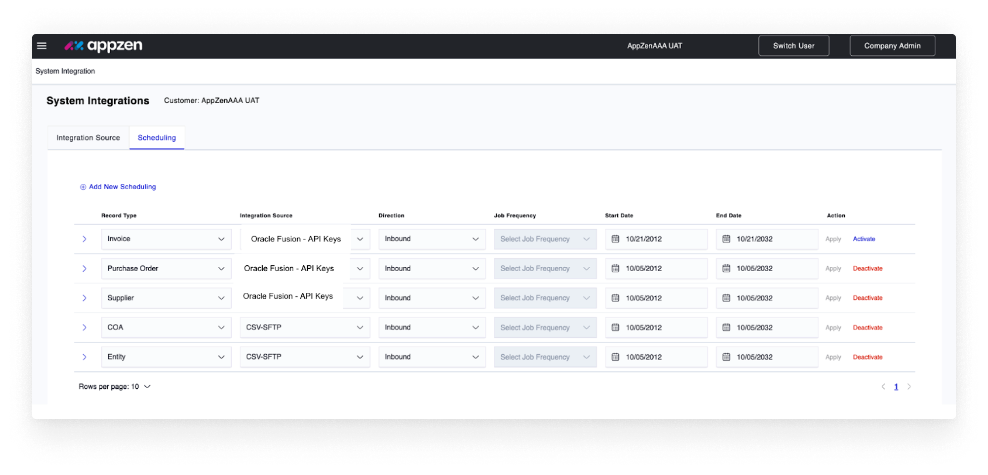 Oracle Fusion Financials Integration with AppZen | AppZen Integrations